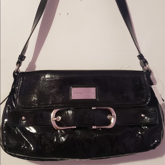 Bianca Nygard | Bags | Bianca Nygard Glossy Patent Black Shoulder Bag ...
